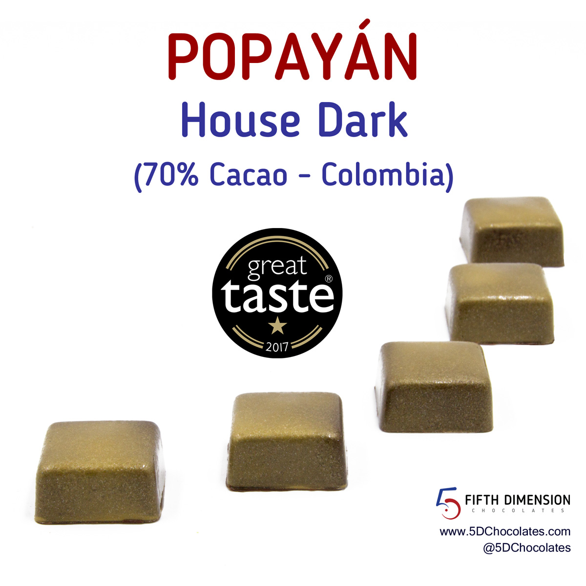 Popayan – House Dark Chocolate (70% cacao, Colombia) – Fifth Dimension ...
